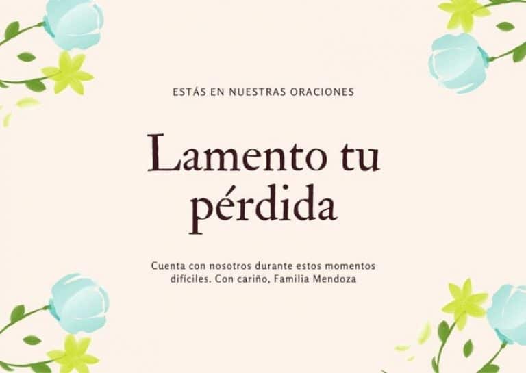 4 estilos de tarjetas de sentido pesame para editar