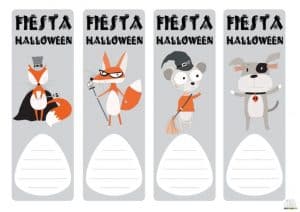 3 tarjetas de halloween para imprimir y editar una figura