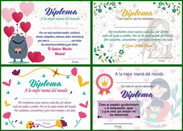 Ideas en tarjetas editables para 10 de mayo creativas